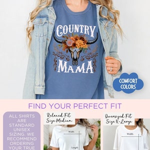 Comfort Colors® Country Mama Shirt Trendy Western Graphic Tee Country ...