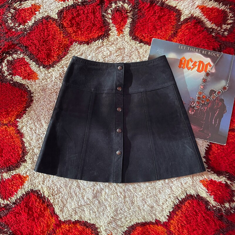 Leder minirock - Etsy.de