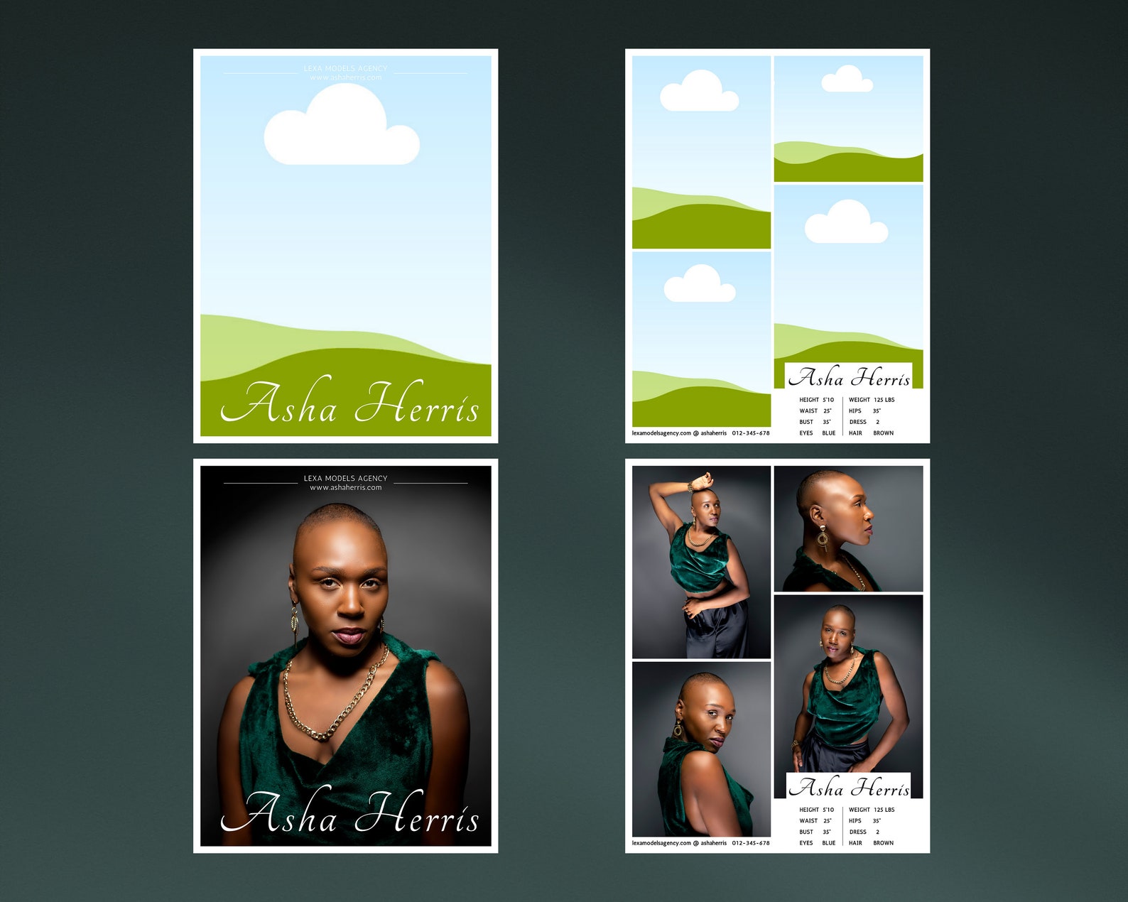 Modeling Comp Card Template, Zed Card Canva Template, Fashion Model ...