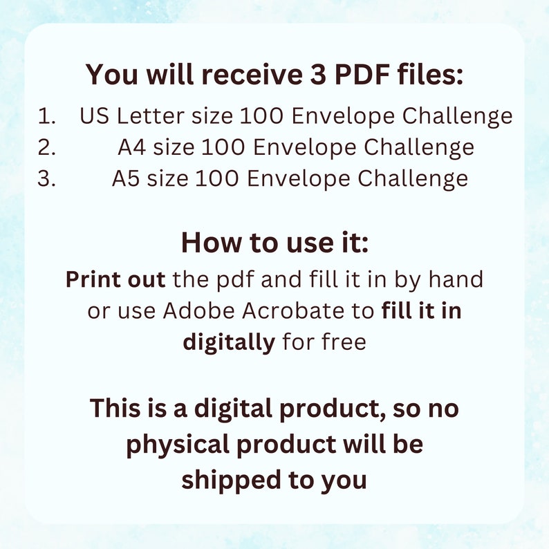 100 Envelope Challenge Printable, Money Savings Challenge, Savings ...