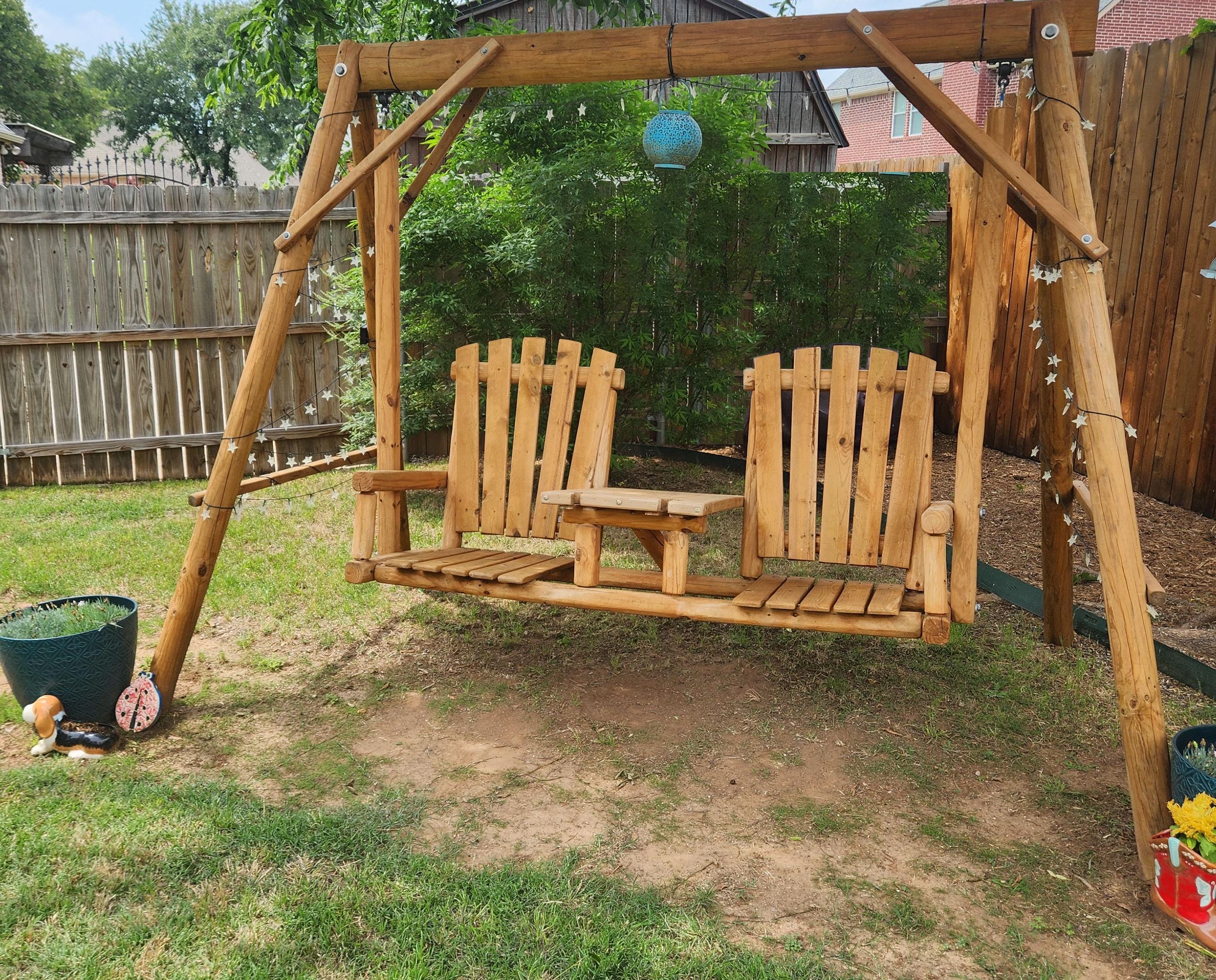 Rustic Log Swing Plans - Etsy