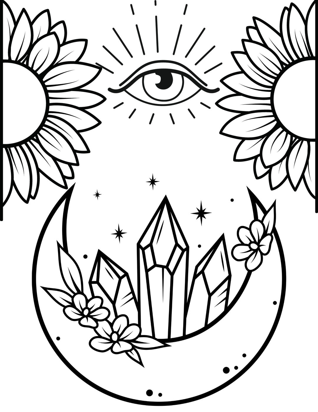 Witch Coloring Pages Crystal Coloring Page Witch Coloring Book Witch ...
