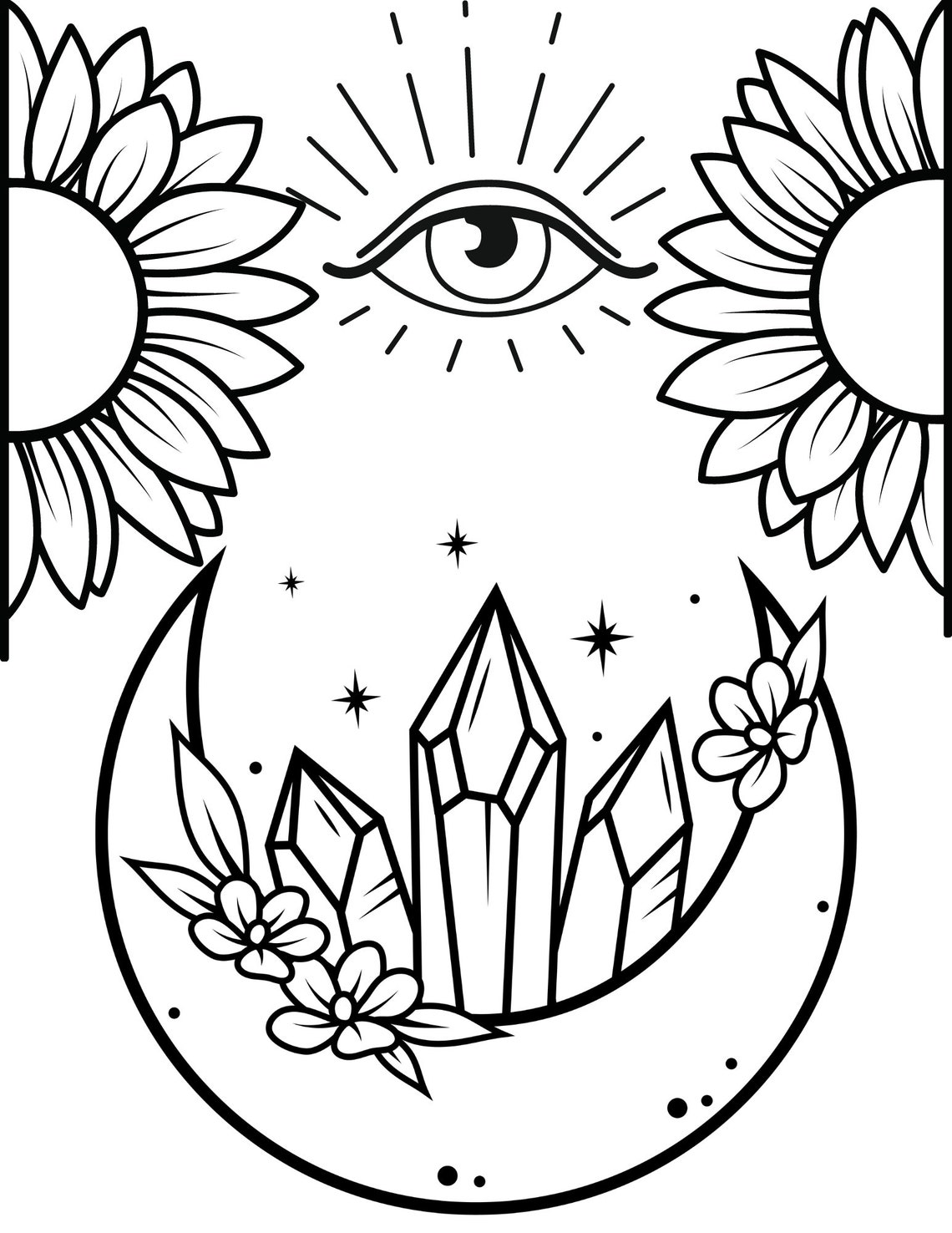 Witch Coloring Pages Crystal Coloring Page Witch Coloring Book Witch ...