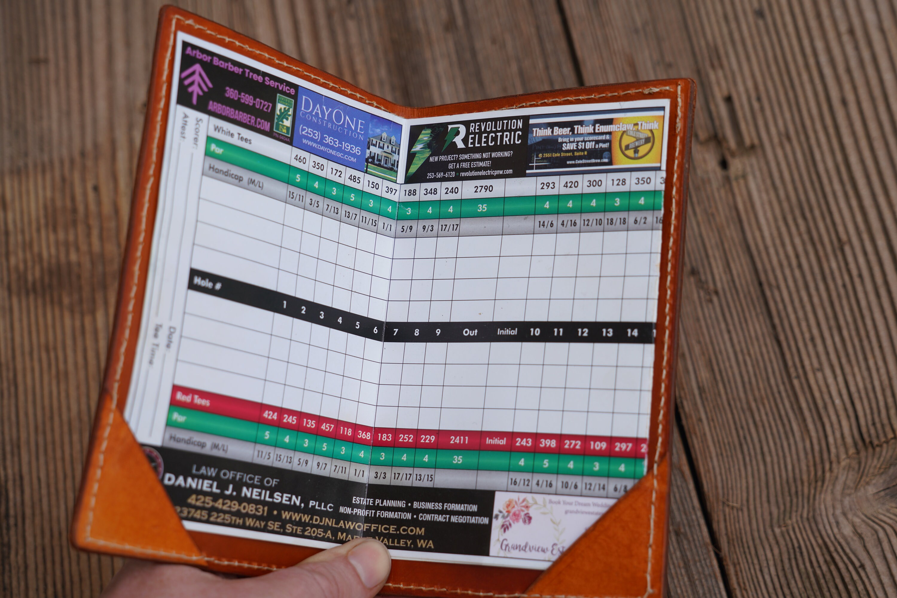 Golf Score Card Holder. Personalized Golf Score Card Holder. - Etsy