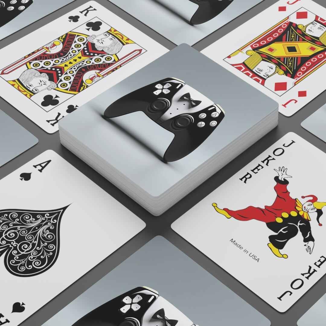 Suave Joystick: Tuxedo-clad Controller Playing Cards Set - Etsy
