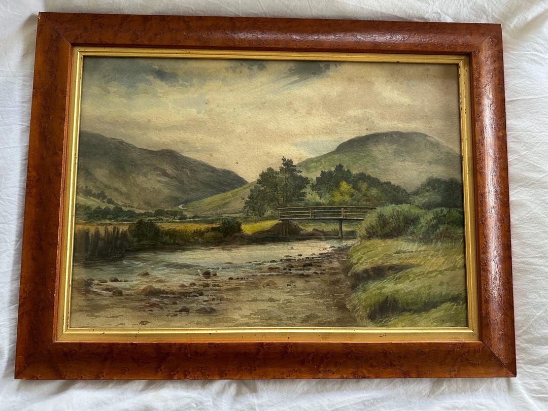 Antique 1890 Watercolour of Arran by John Moffat | Original Scottish ...