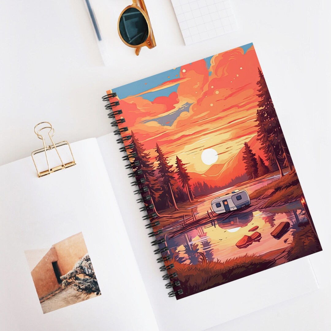 Camper Notebook Cute Spiral Notebook Travel Journal Camping Notebook ...