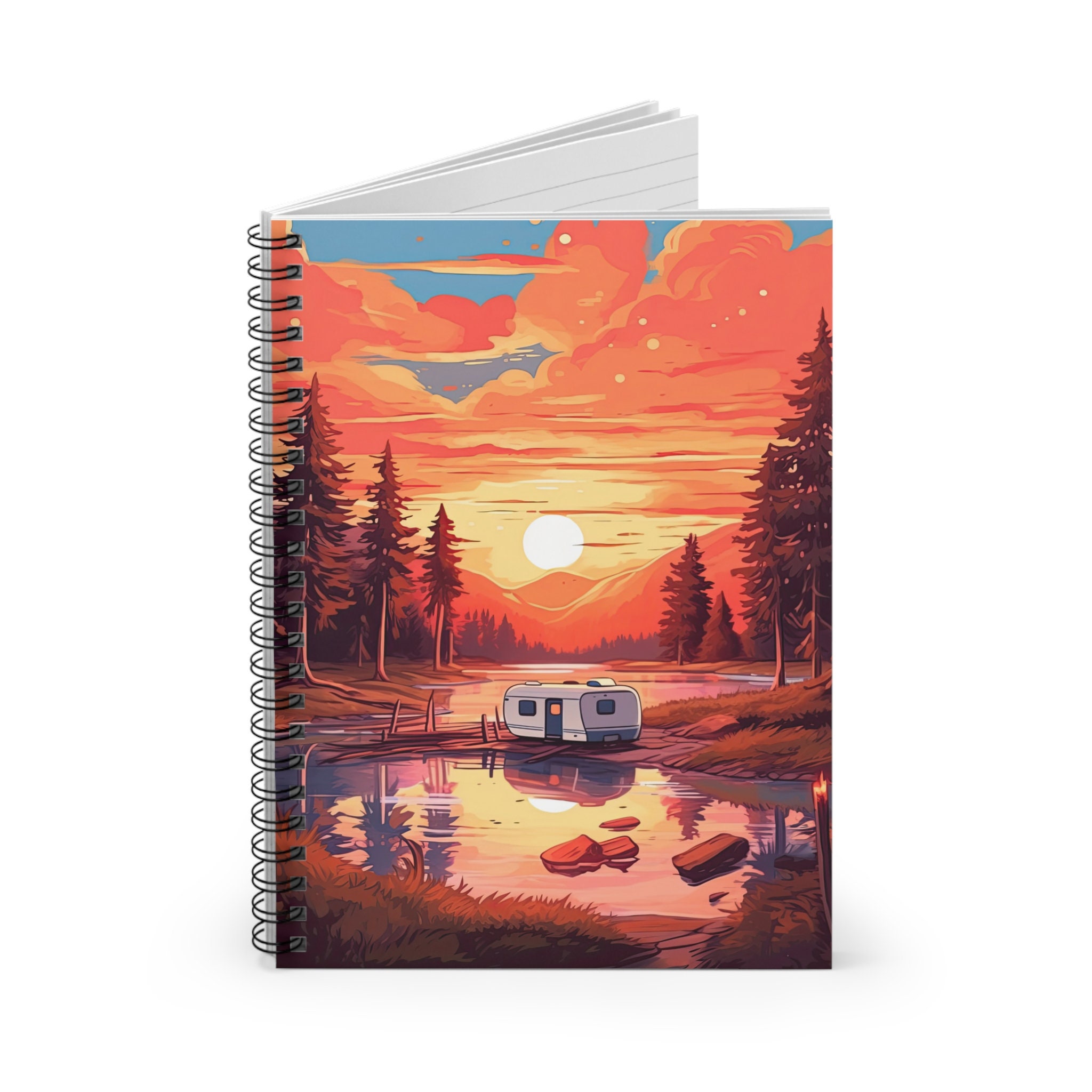 Camper Notebook Cute Spiral Notebook Travel Journal Camping Notebook ...