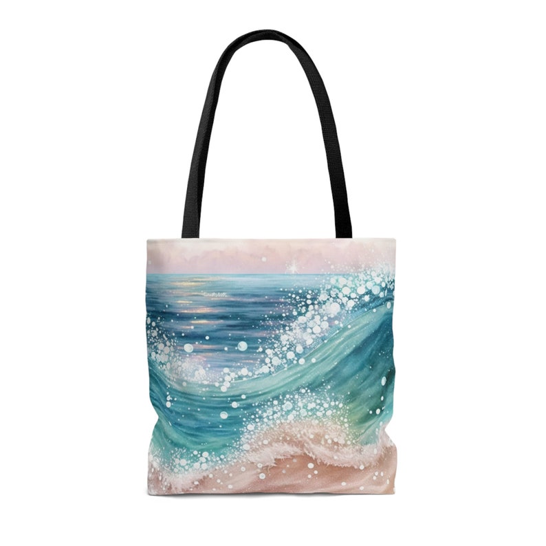 Watercolor Ocean Tote Bag, Travel Bag, Adventure Bag, Beach Bag, Gift ...