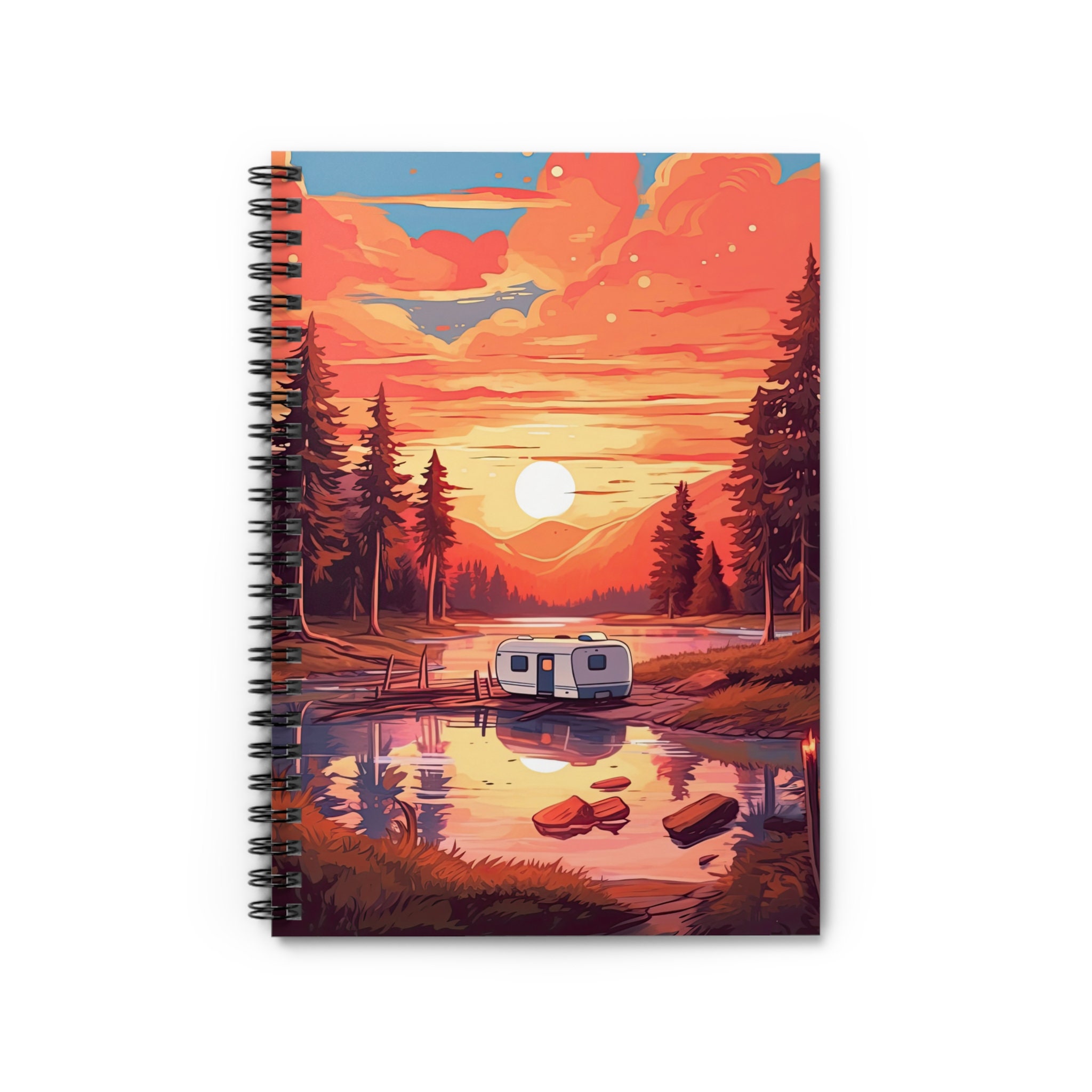 Camper Notebook Cute Spiral Notebook Travel Journal Camping Notebook ...