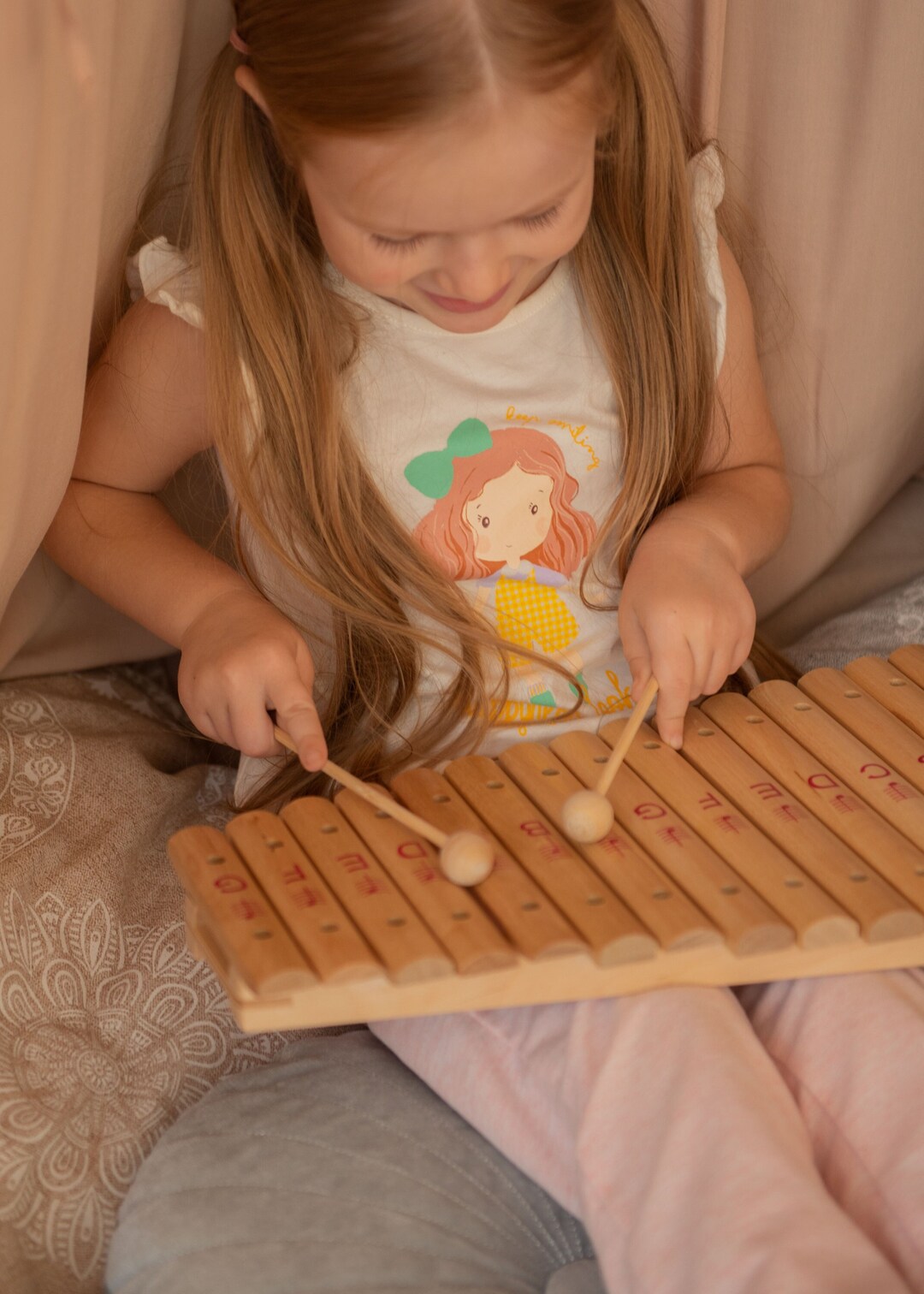 Chromatic Xylophone Childs Instruments Montessori Toy Kid - Etsy