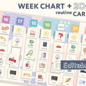 Editable Weekly Visual Routine Chart Editable Weekly Visual Routine ...