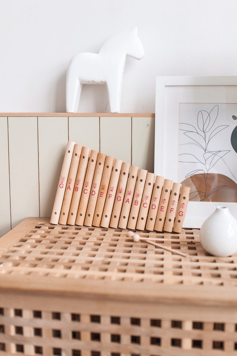 Montessori Wooden Xylophone Toy, Musical Instrument With Mallets - Etsy