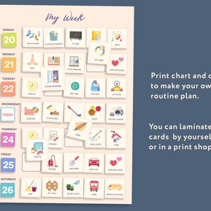 Printable Weekly Chore Chart 200 Routine Card for Kids, to Do and Done ...