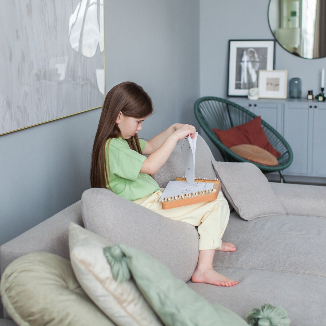 Harp Baby Music Instrument, Gusli Wood Zither, Zither Player Gift, Kids ...