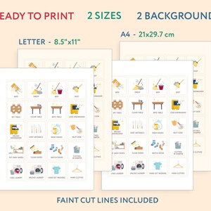 Chore Chart for Kids Editable Сhore Routine Cards Visual Schedule for ...
