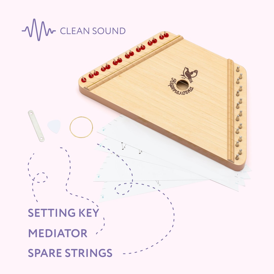 Children's Zither, Wooden Stringed Instrument Zither Guitar Musical ...