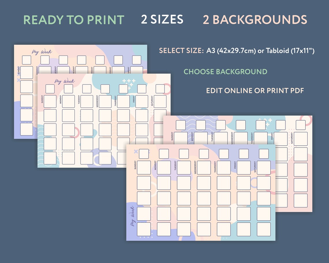 Editable Weekly Visual Routine Chart Editable Weekly Visual Routine ...