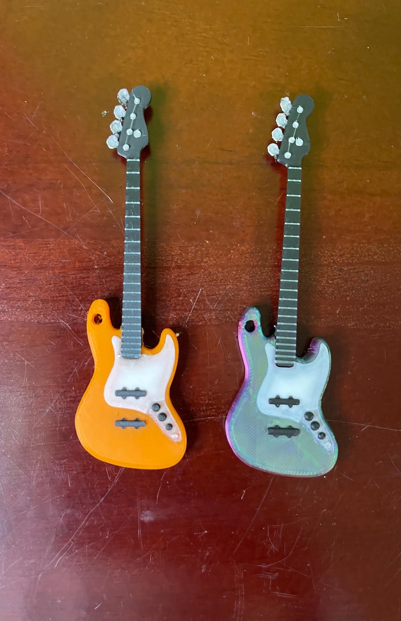 Mini Guitar Keychains – Electric & Bass Guitar for Music Lovers ...