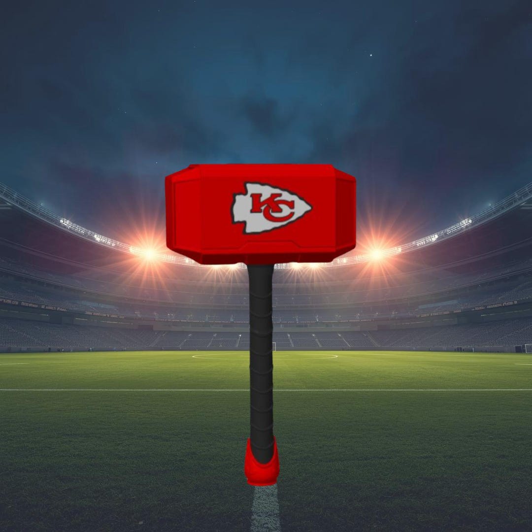 3D Printed NFL Team Hammer Collectible – 3D Printed Sports Fan Display ...