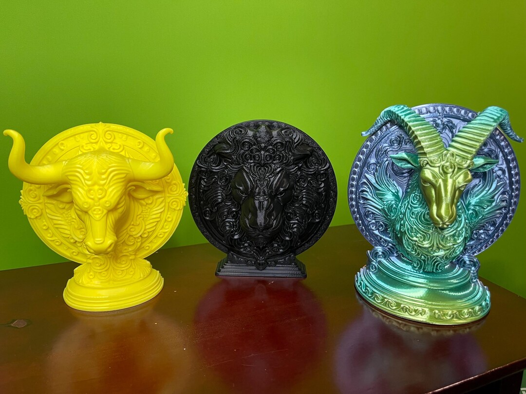 3D Printed Zodiac Statues – 5.5” Tall Astrology Figurines, Detailed ...