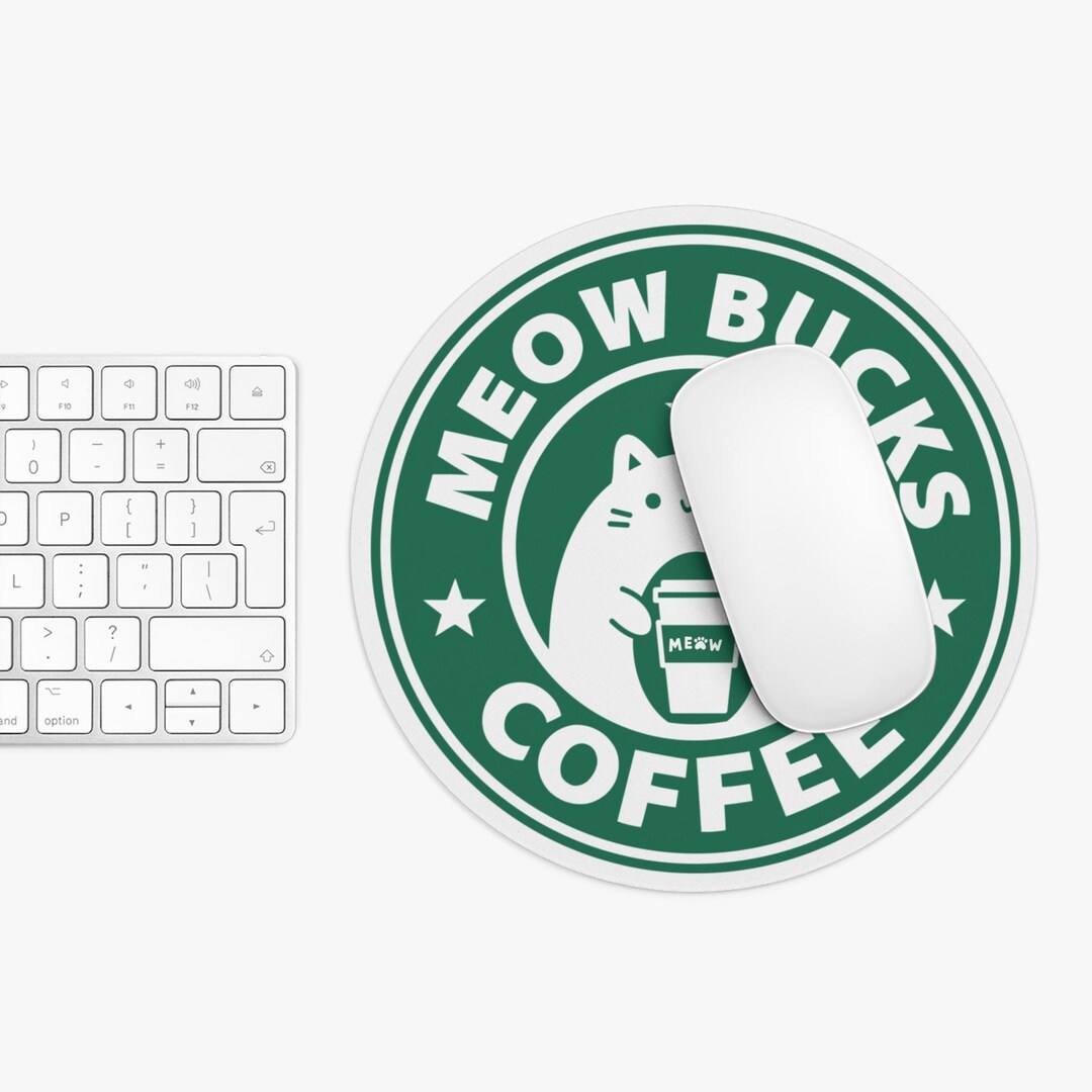 Cute Cat Mouse Pad - Adorable Meow Bucks Design, Perfect for Cat Lovers ...