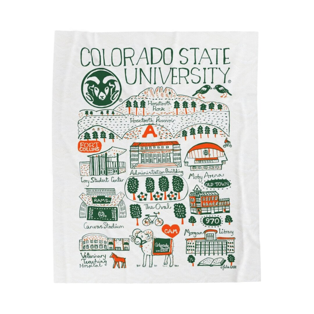 Colorado State University Blanket College Blanket Dorm Decor College ...