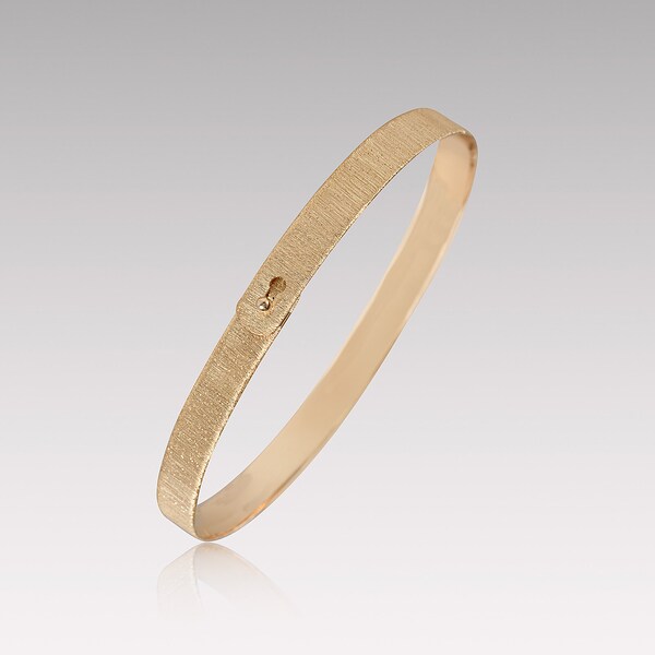 Gold Bangle Bracelet 14k - Etsy