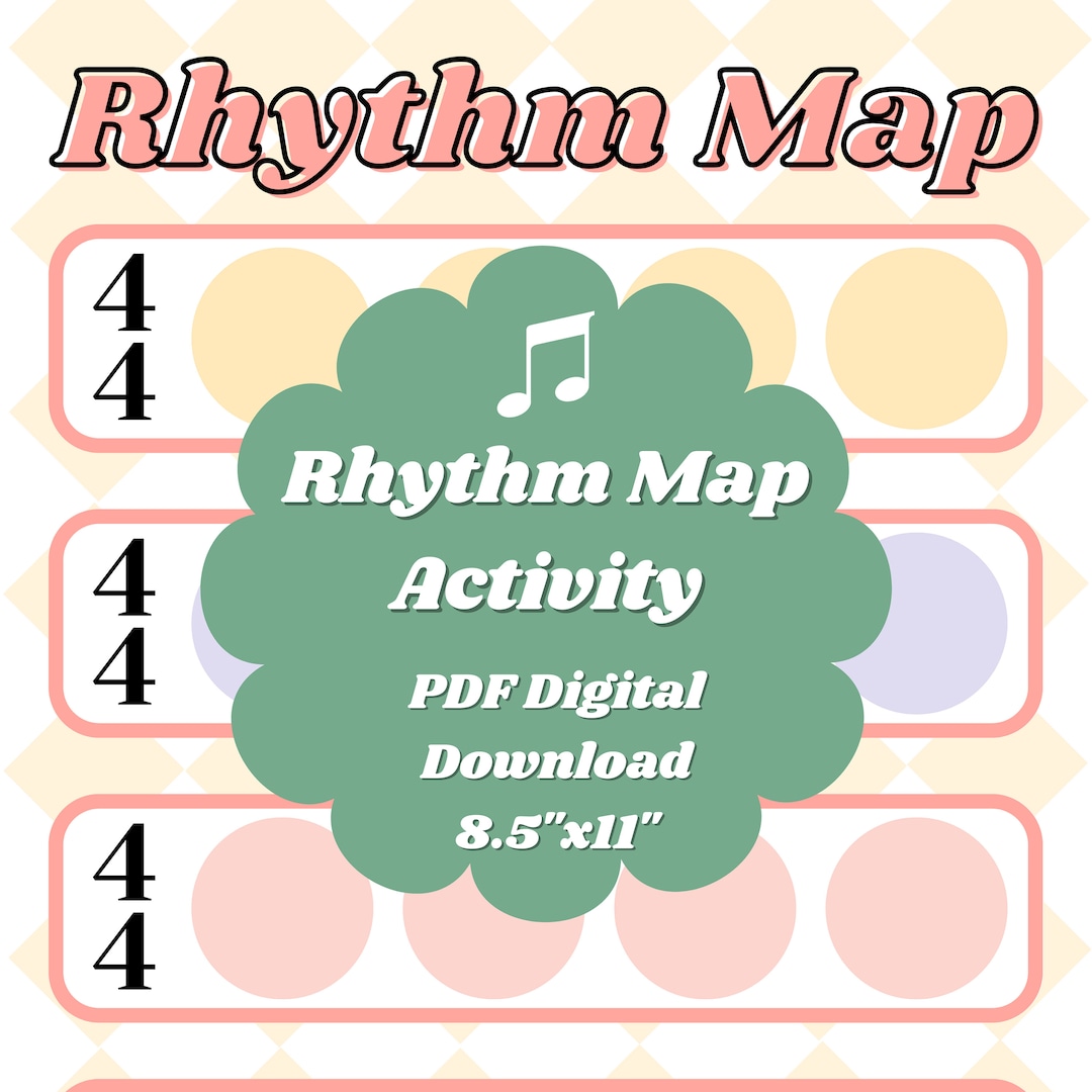 Rhythm Map Music Center Activities General Music Beat Lessons Kodaly ...