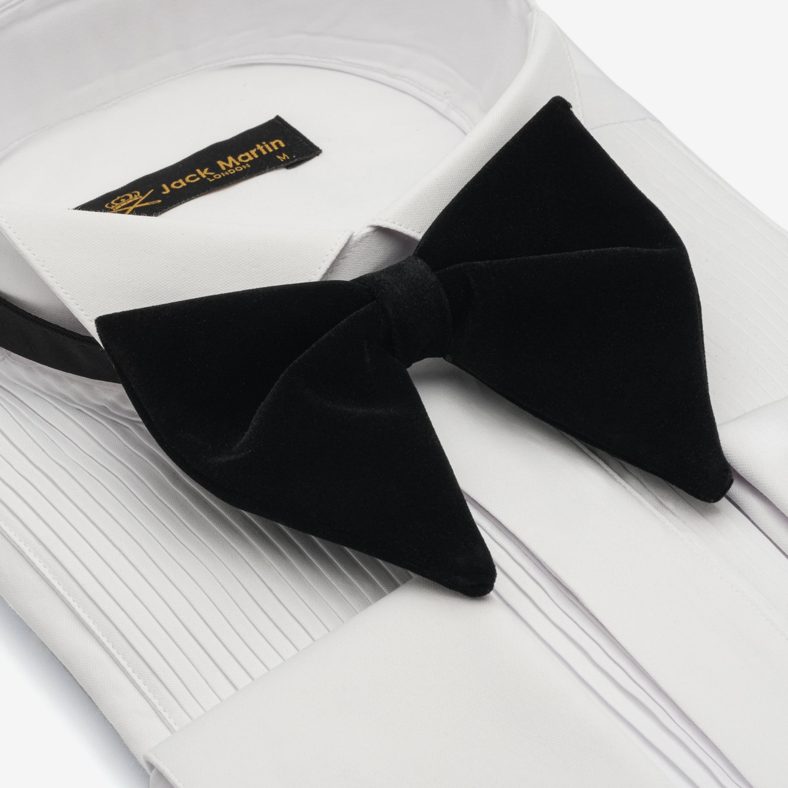White Pleated Wing Collar Long Sleeve Dress Shirts for Men | Mens ...