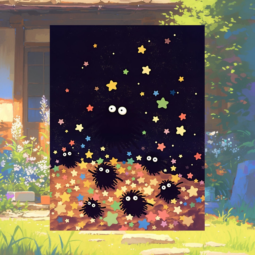 Soot Sprites Wall Canvas Inspired by a Beloved Studio Ghibli Film fan ...