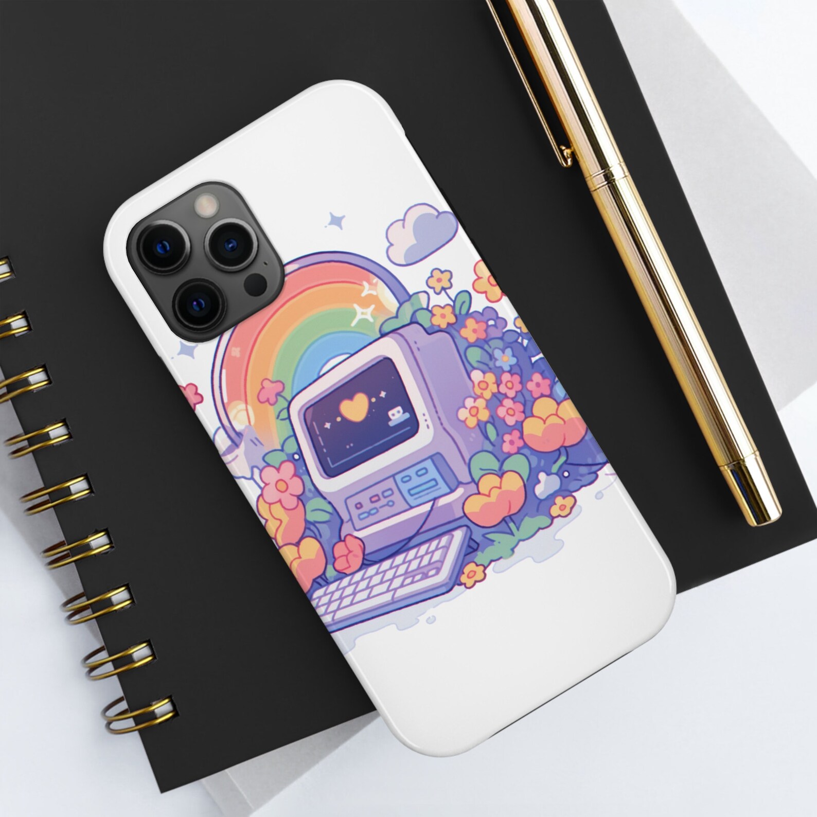 Kawaii Boho Computer Clipart Bundle - 20 PNG - Easy to Edit ...