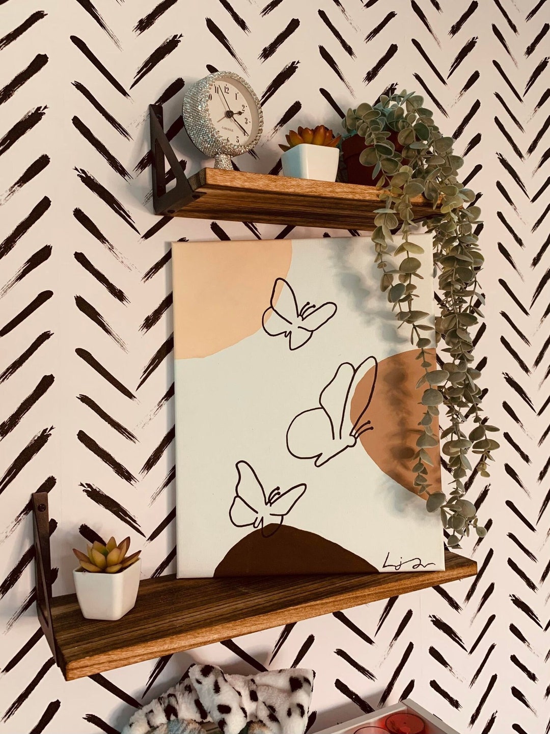 Neutral Butterfly Color Blob Painting - Etsy
