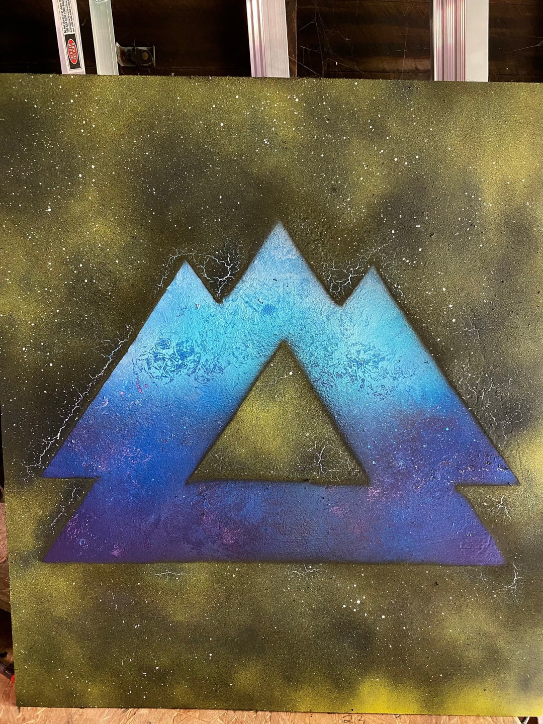 WAKAAN Galaxy Painting on Wood One of a Kind - Etsy
