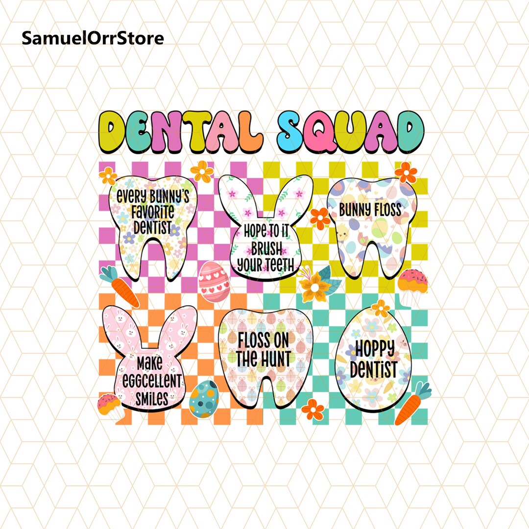 Dental Squad Dentist Easter Day Easter Eggs Bunny Png, Easter Dentist ...