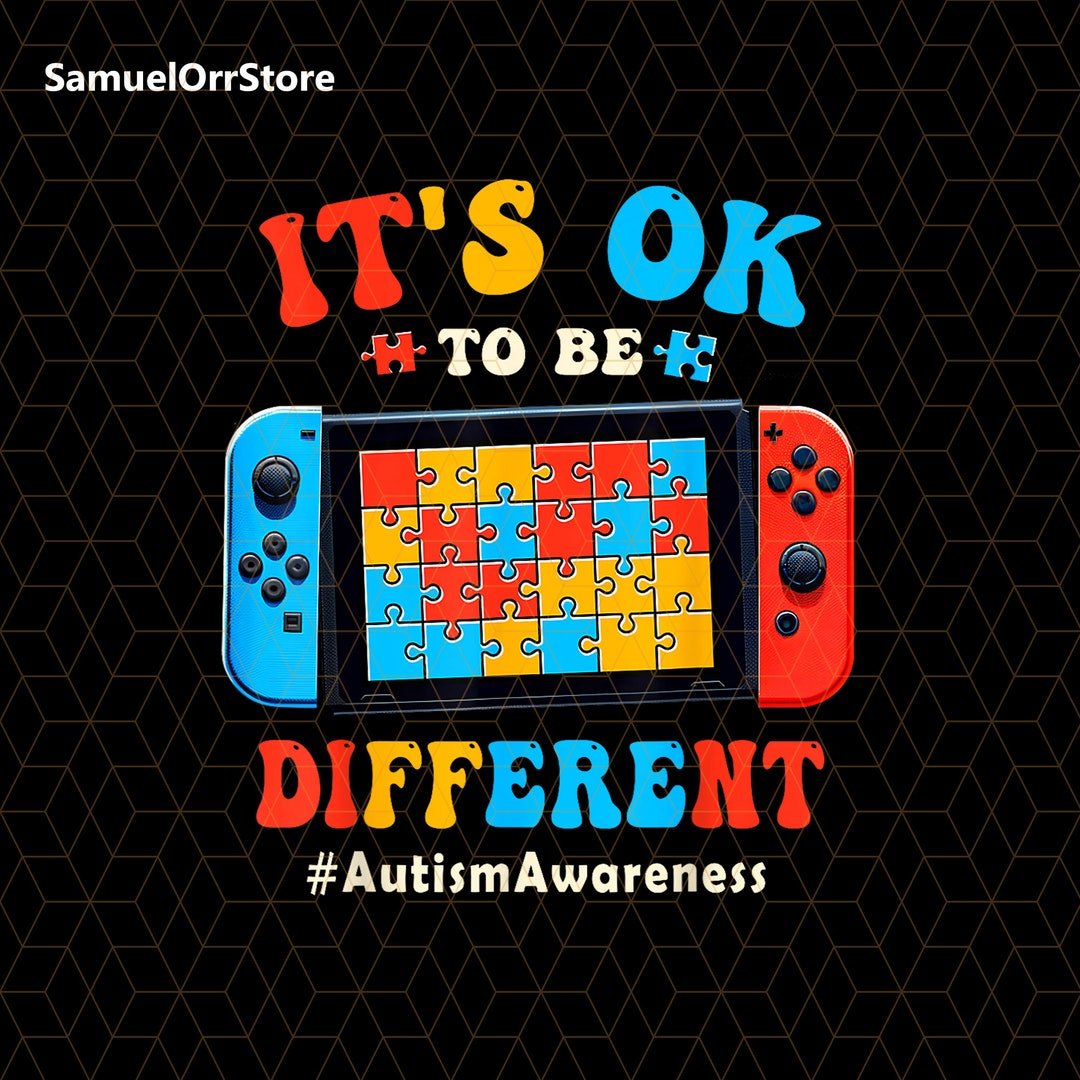 It's Ok to Be Different Png, Game Lover Png, Autism Awareness Control ...