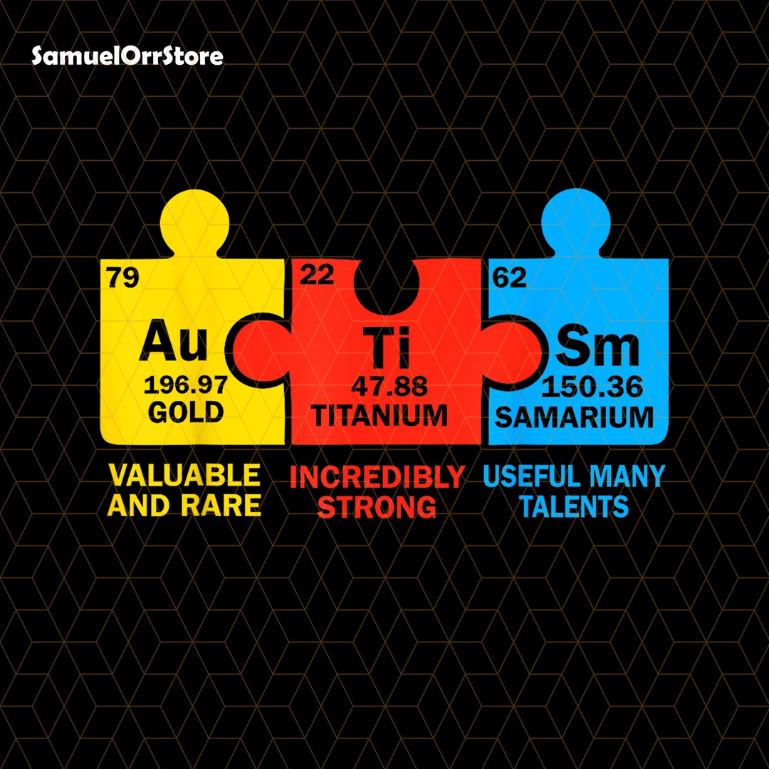 Autism Periodic Table Png, Autism Awareness Png, Special Education ...