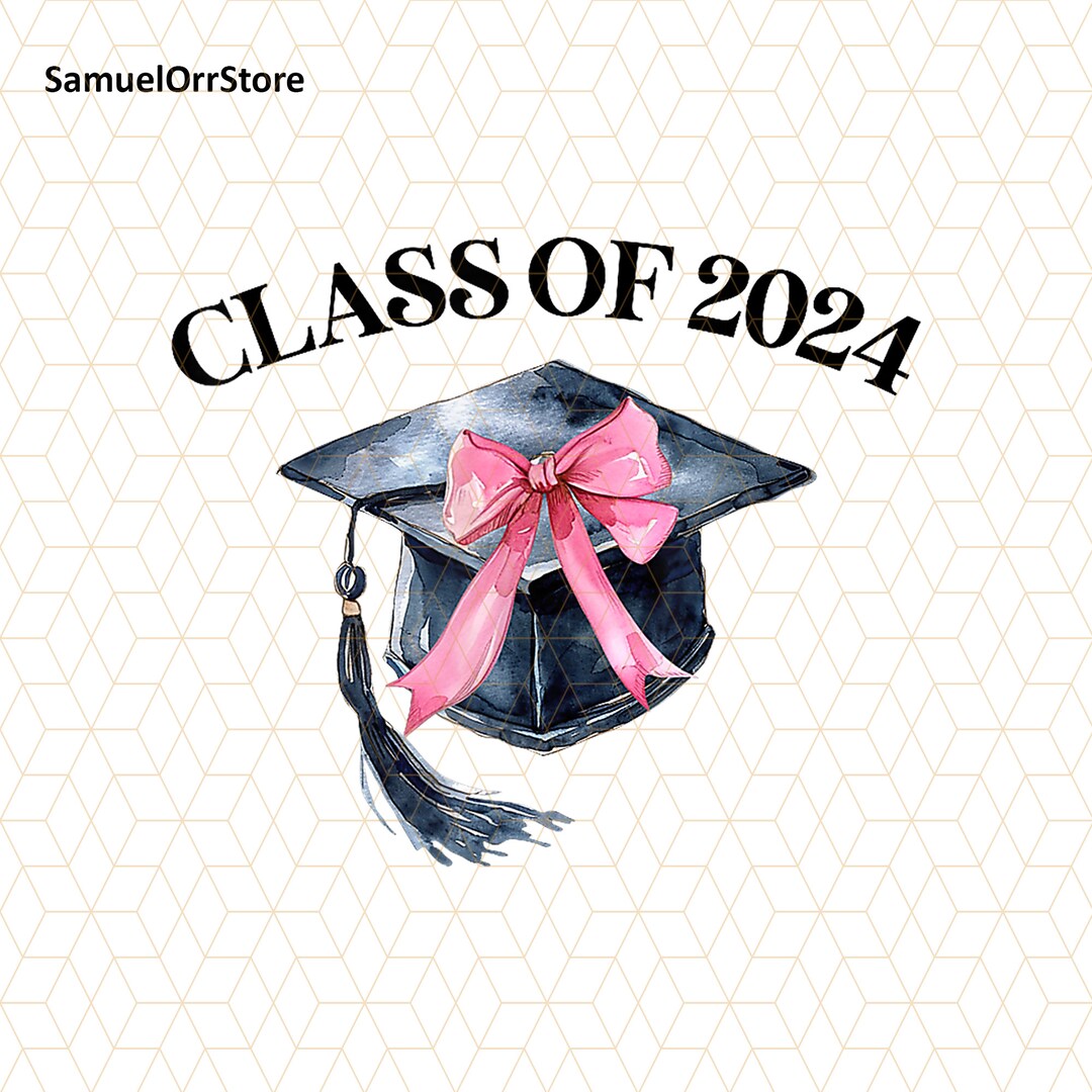 Class of 2024 Png, Coquette Png, Senior 2024 Png, Pink Bow Png, Senior ...