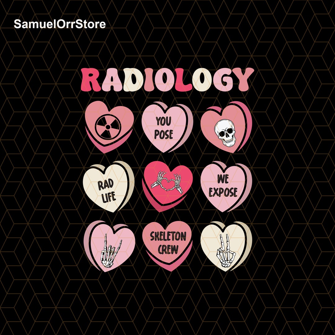 Radiology Valentine Candy Heart Png, Valentine X-ray Tech Png ...