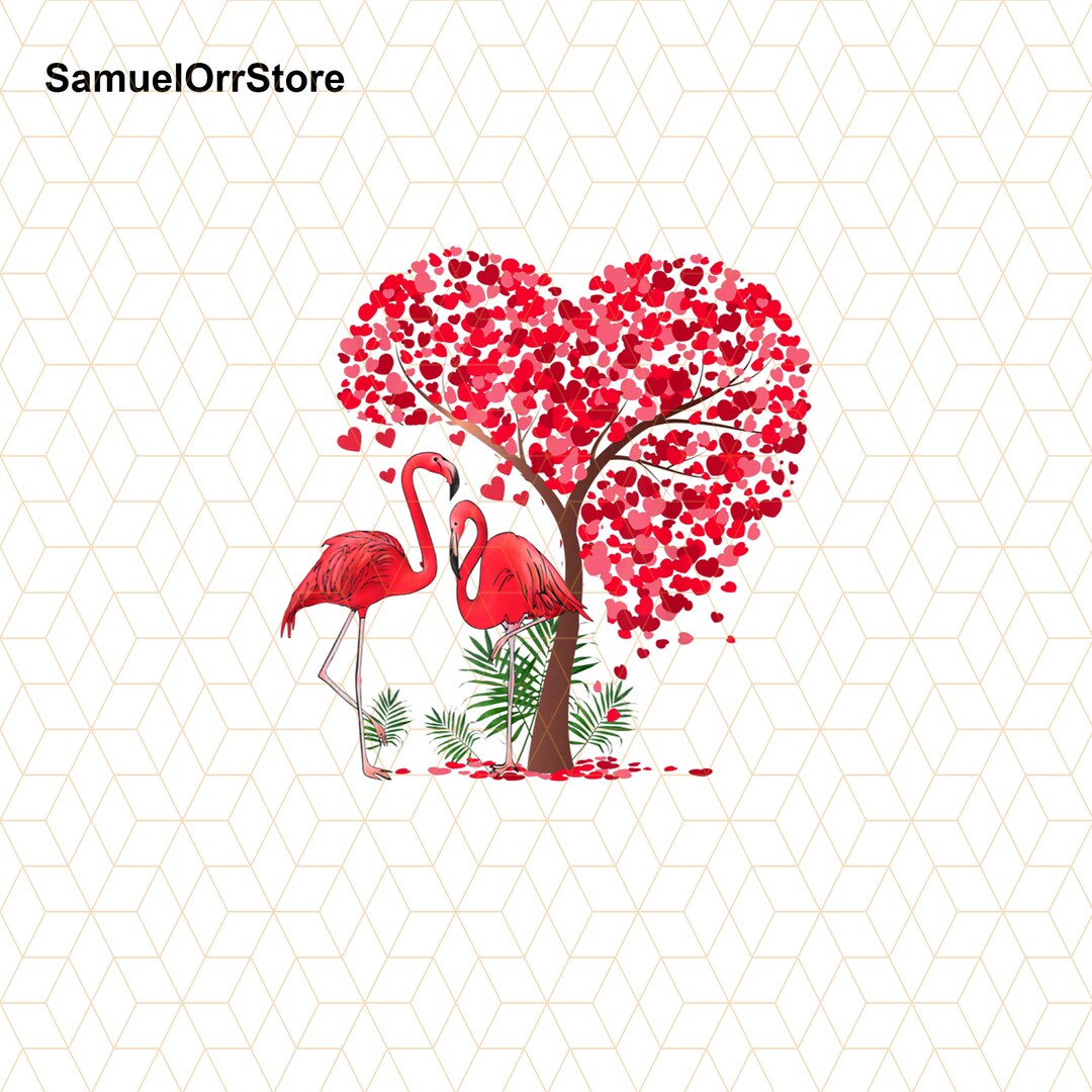Happy Valentine's Day Flamingo Couple Png, Valentine's Day Png ...