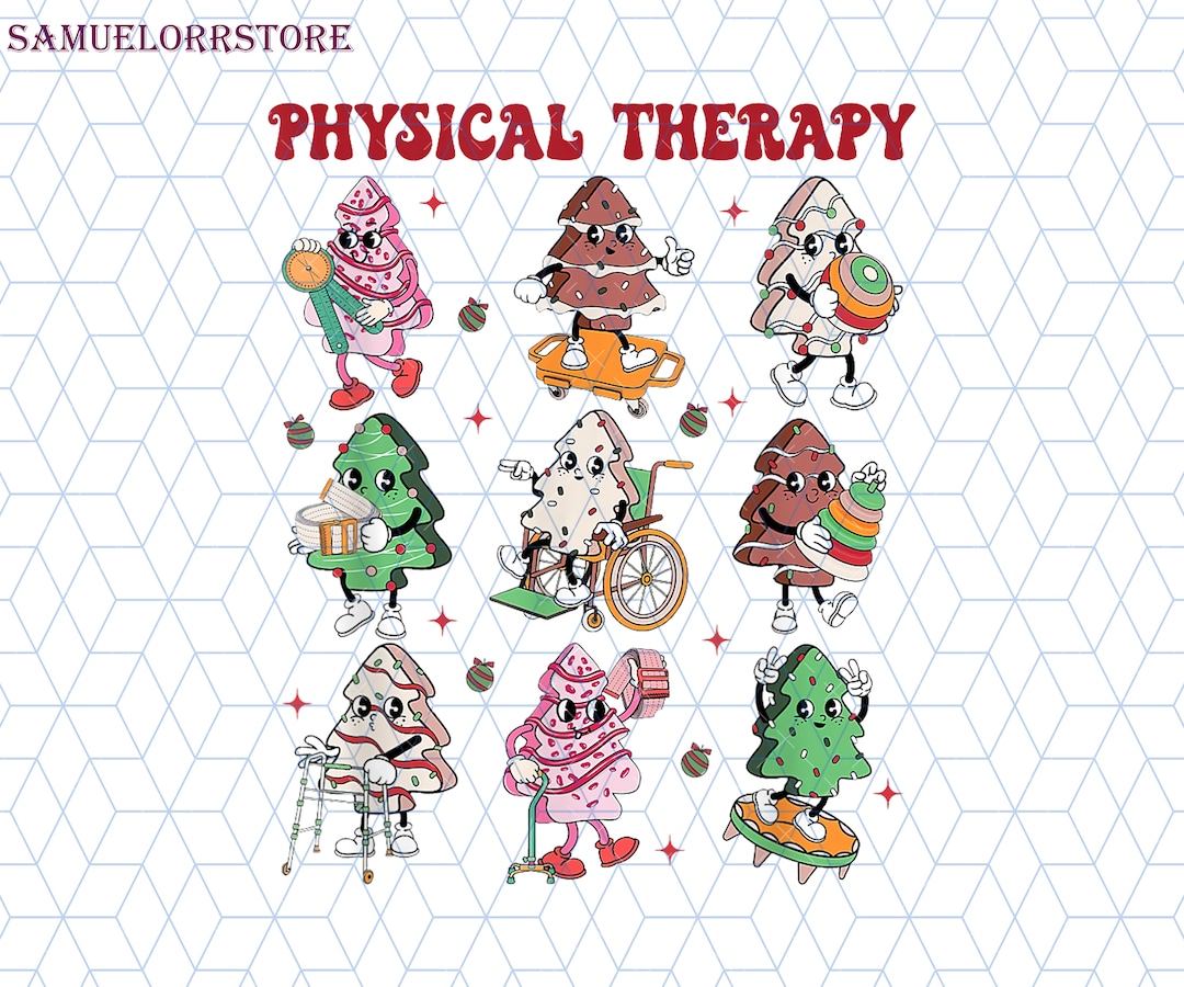 Physical Therapy Christmas Png Christmas Tree Cake PT - Etsy