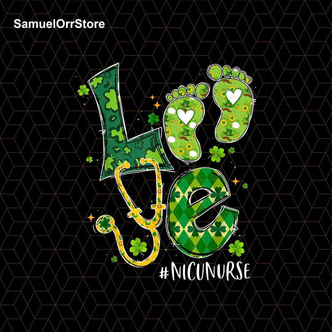 Shamrock Cute Baby Feet St Patricks Day Png, Neonatal Intensive Care ...