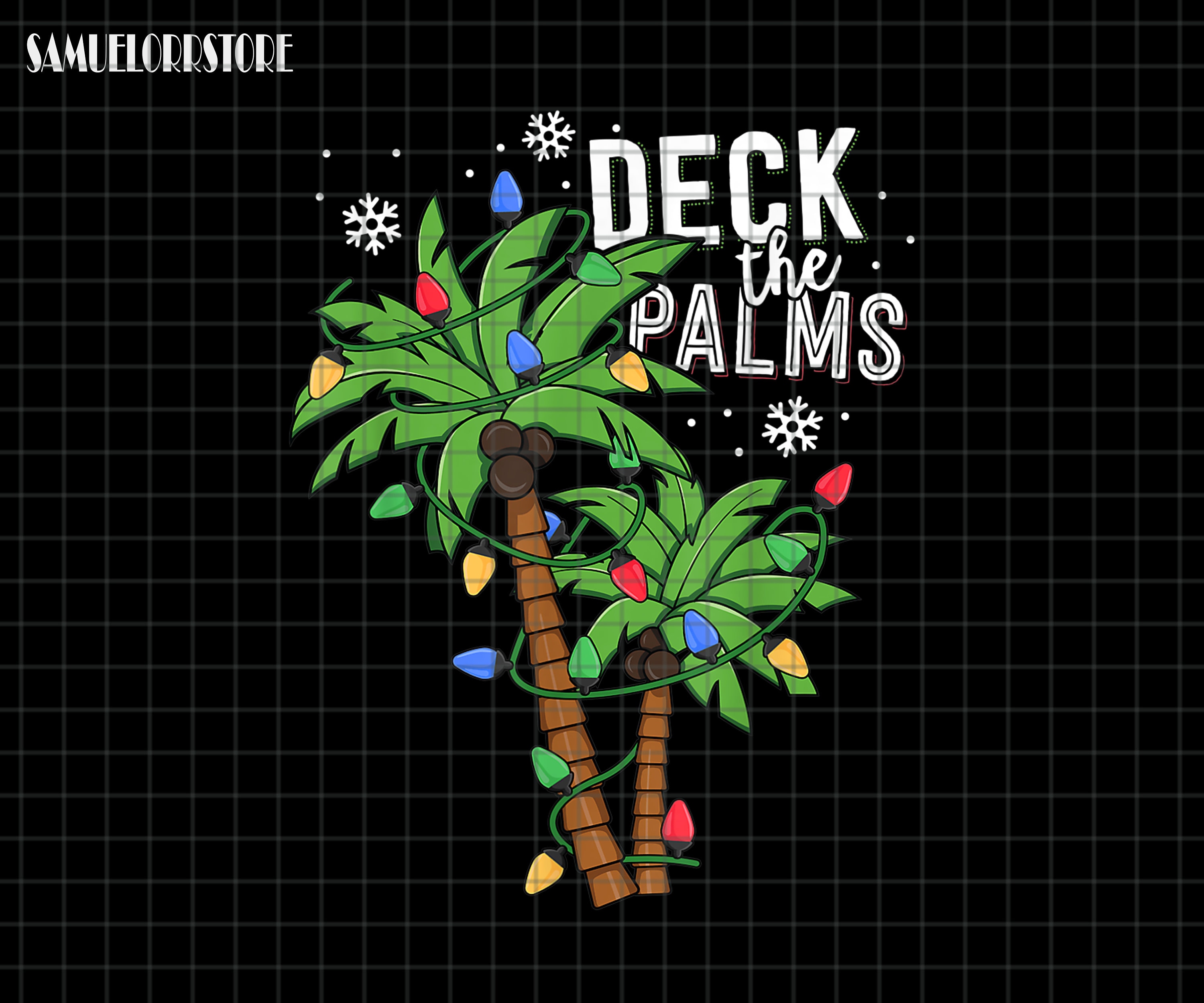 Tropical Palm Tree Christmas Png, Deck the Palms Tropical Hawaii ...