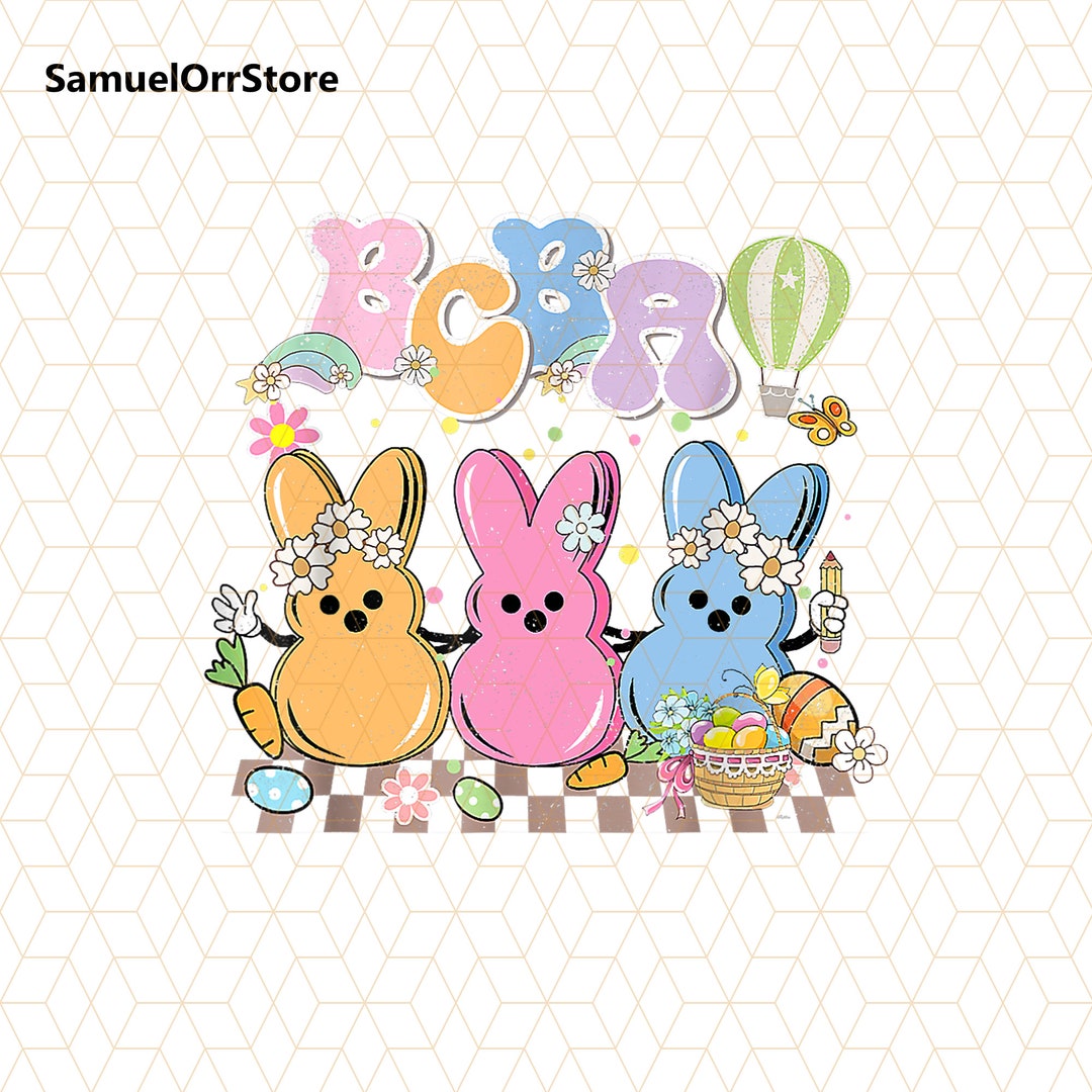 Retro Easter BCBA Png, Bunnies Behavior Analyst Png, ABA Therapist Png ...