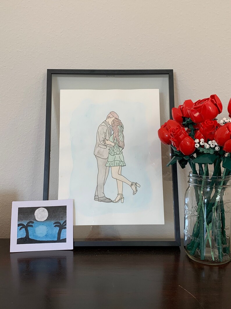 Personalized 9 X 12 Watercolor Painting (multi-person) - Etsy