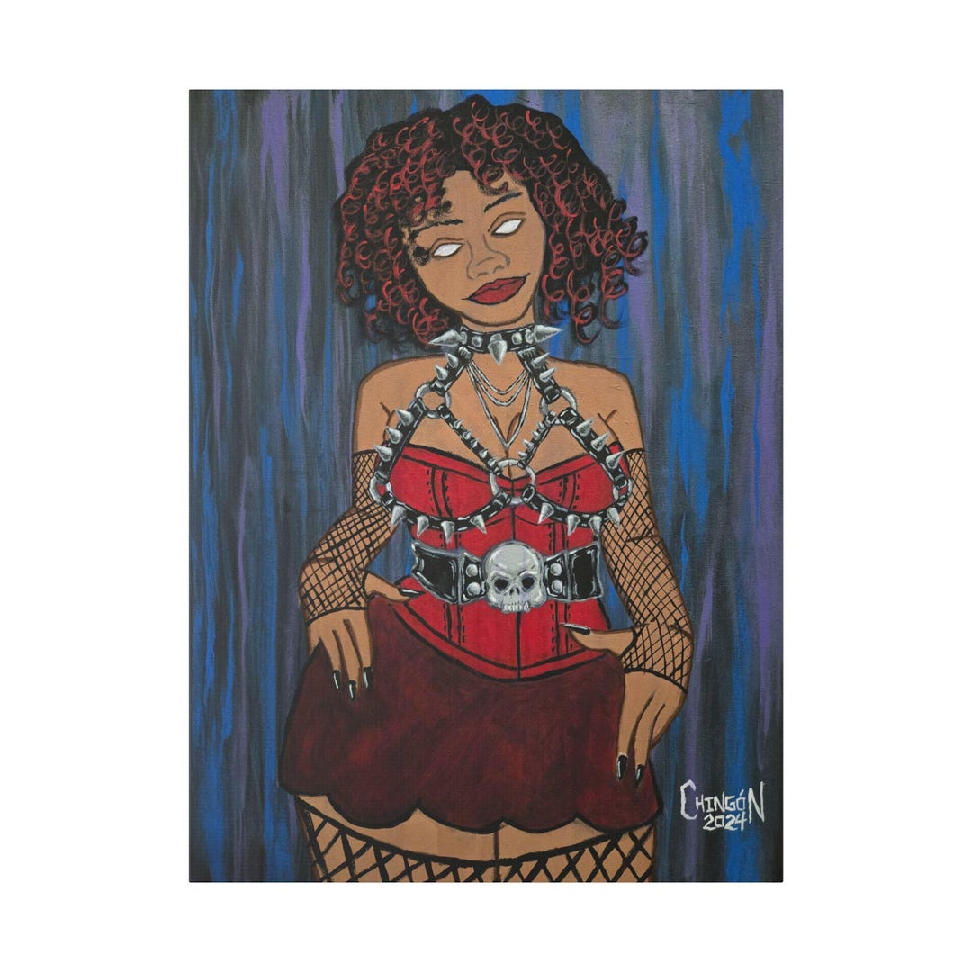 Afro-goth Canvas - Etsy