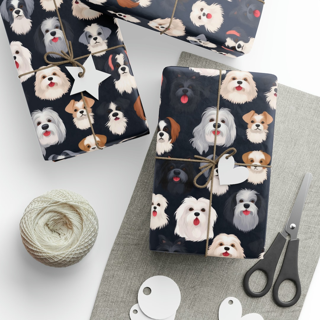 Dog Park Wrapping Paper - Dog Lovers Unite - Doggy Wrapping Paper - Etsy