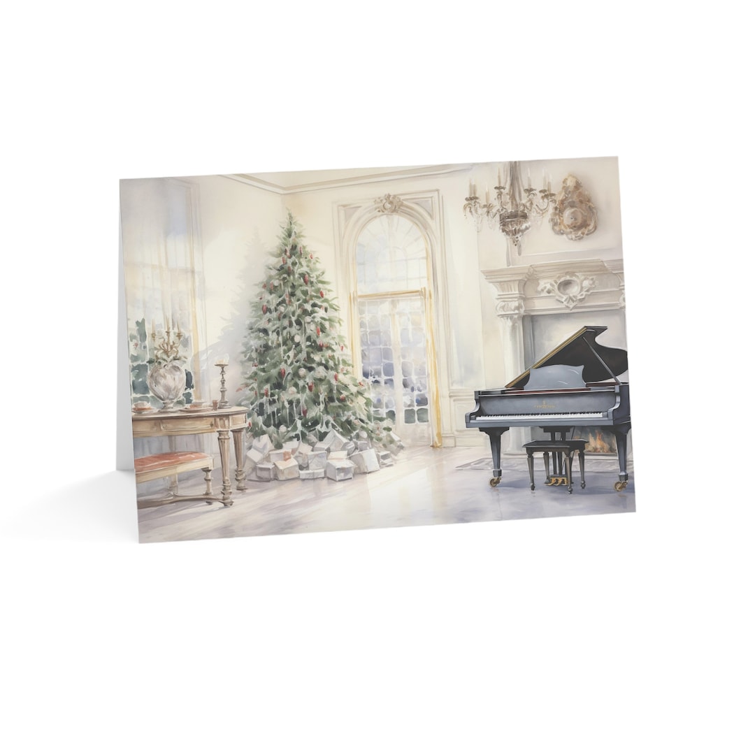 Holiday Piano Christmas Card - Grand Piano Showcase Christmas Holiday ...