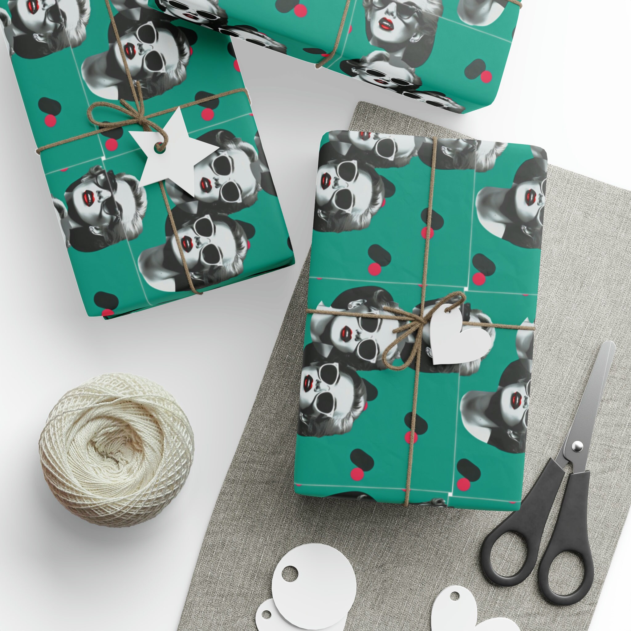 1950s Pop Art Hollywood Glam Wrapping Paper - Etsy