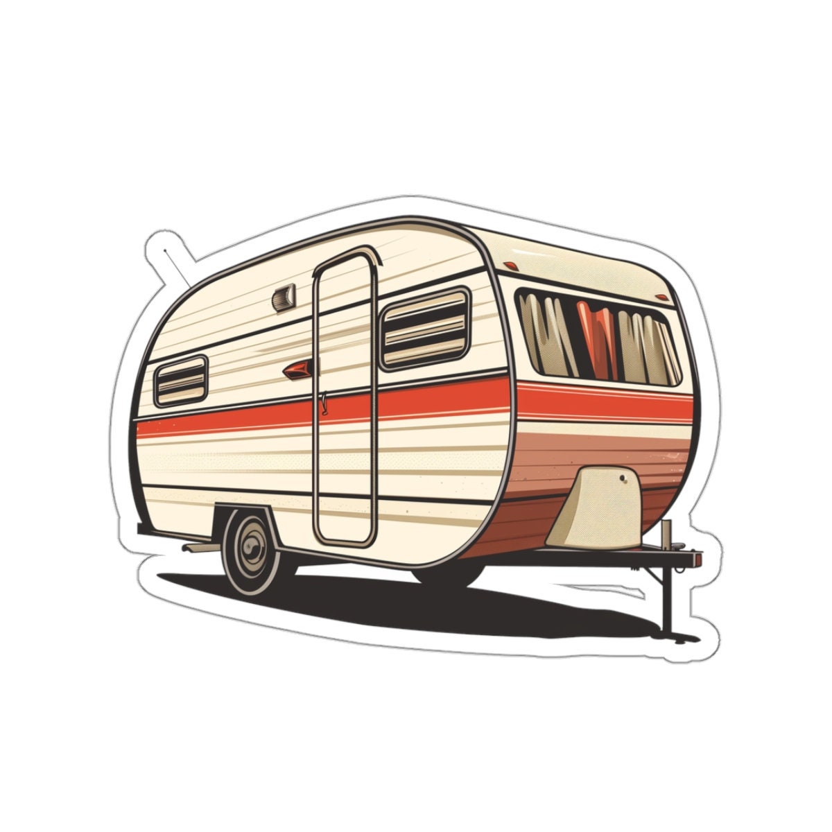 1970s Vintage Camper Sticker - Retro Trailer - Etsy